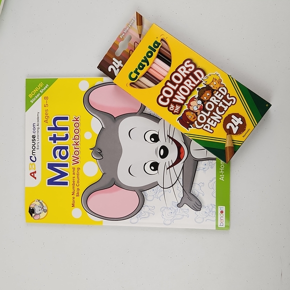ABC Mouse | Art | Abc Mouse Math Workbook With 24 Count Crayola | Poshmark
